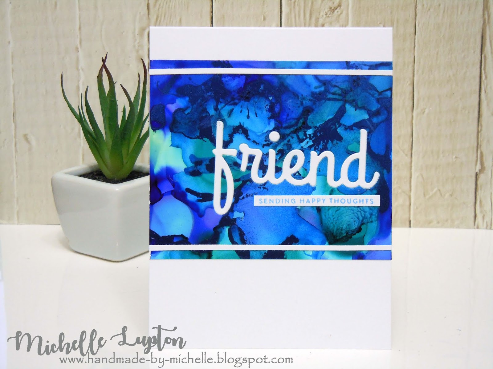 Handmade by Michelle: Simple alcohol ink card
