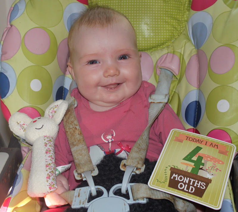 red curls and pearls: Four Months Old Already!