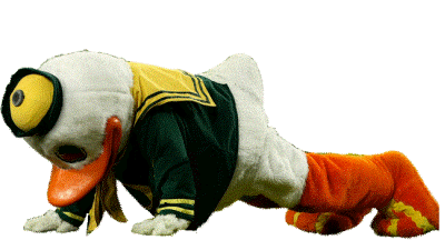 Oregon Ducks Mascot Push Ups