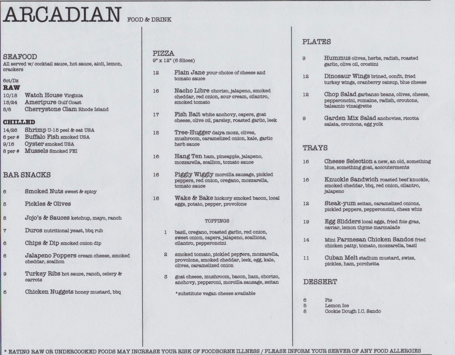 Amalgamato: Cory Hess’s Arcadian: A Neighborhood Restaurant