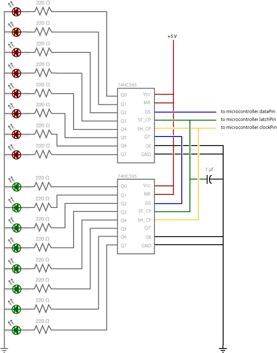 Arduino SHif Register dengan 74HC595 | Arduino Libs - Ayo Belajar Arduino