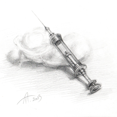Daily Art Diary: Antique Syringe