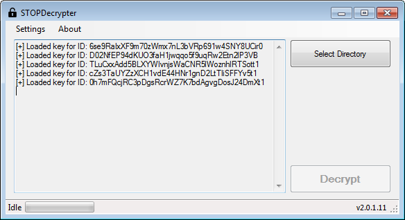 Дешифровщики файлов (дешифраторы, декриптеры): STOP-Djvu Decrypter