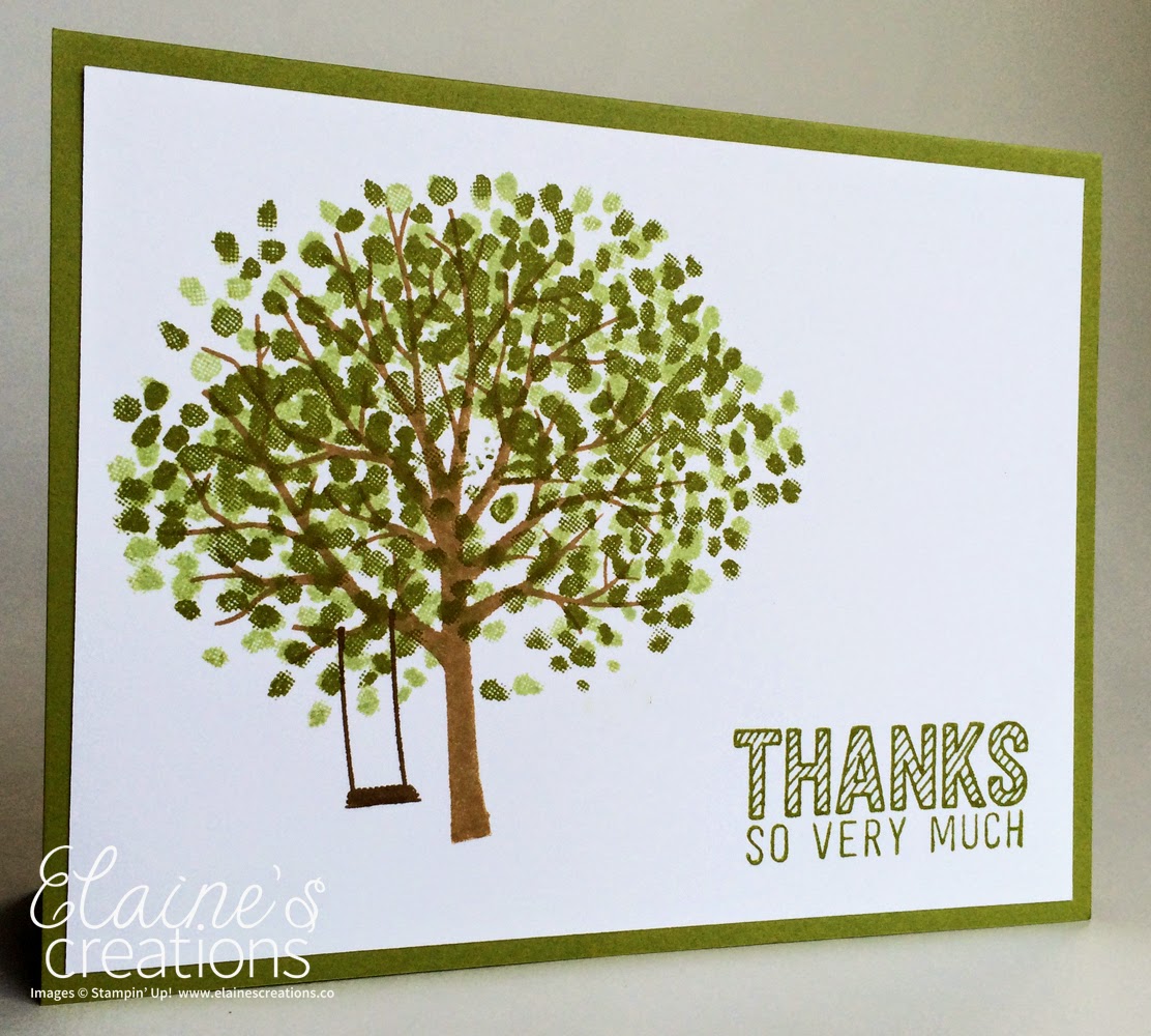 Elaine's Creations: Sheltering Tree Thank You Card