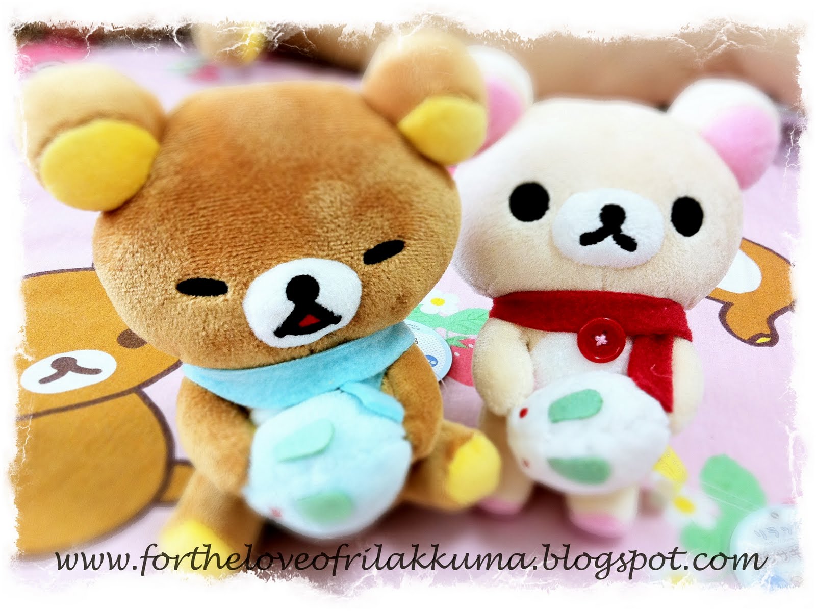 For The Love of Rilakkuma!: Rilakkuma & Korilakkuma with scarf and rabbit