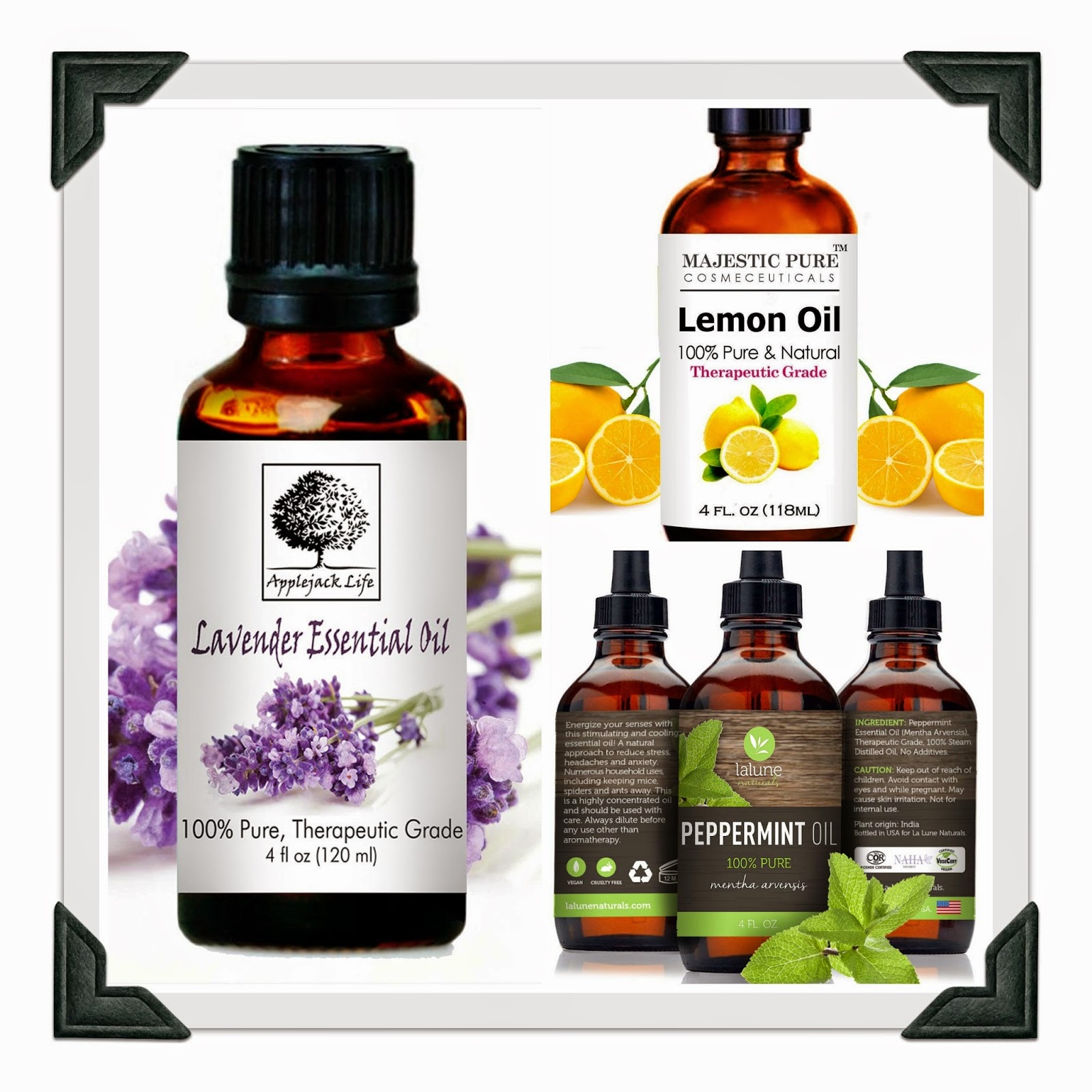 Top Notch Material: Peppermint, Lavender and Lemon Essential Oils