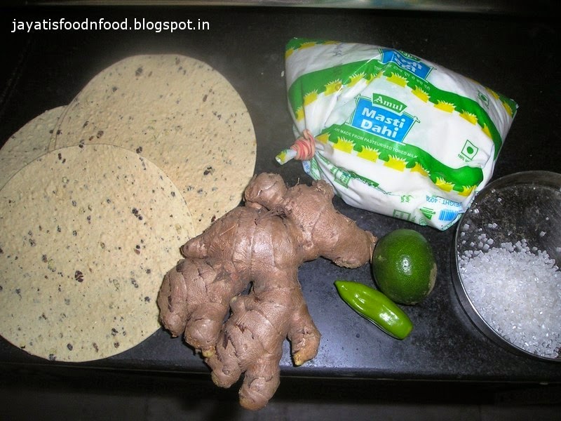 Jayati's Food Journey - Enjoy!!!: Papad Raita