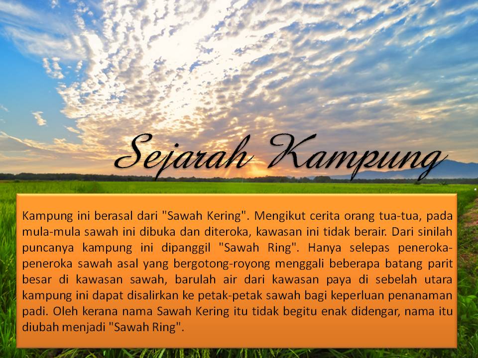 KAMPUNG SAWAH RING: Profile Kampung