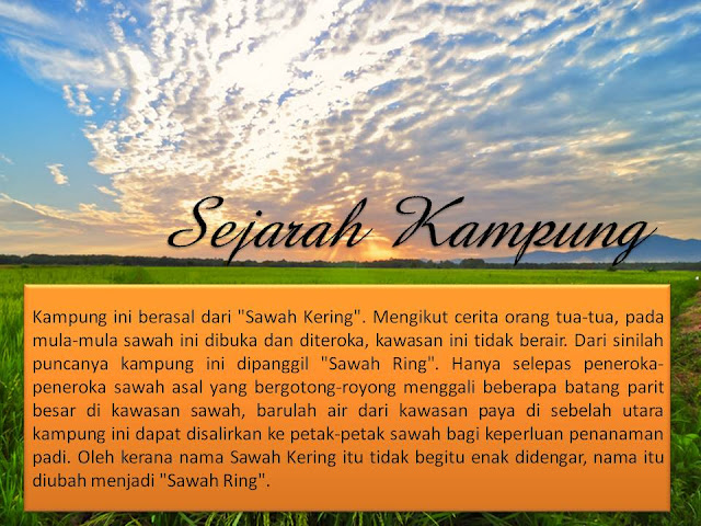 KAMPUNG SAWAH RING: Profile Kampung