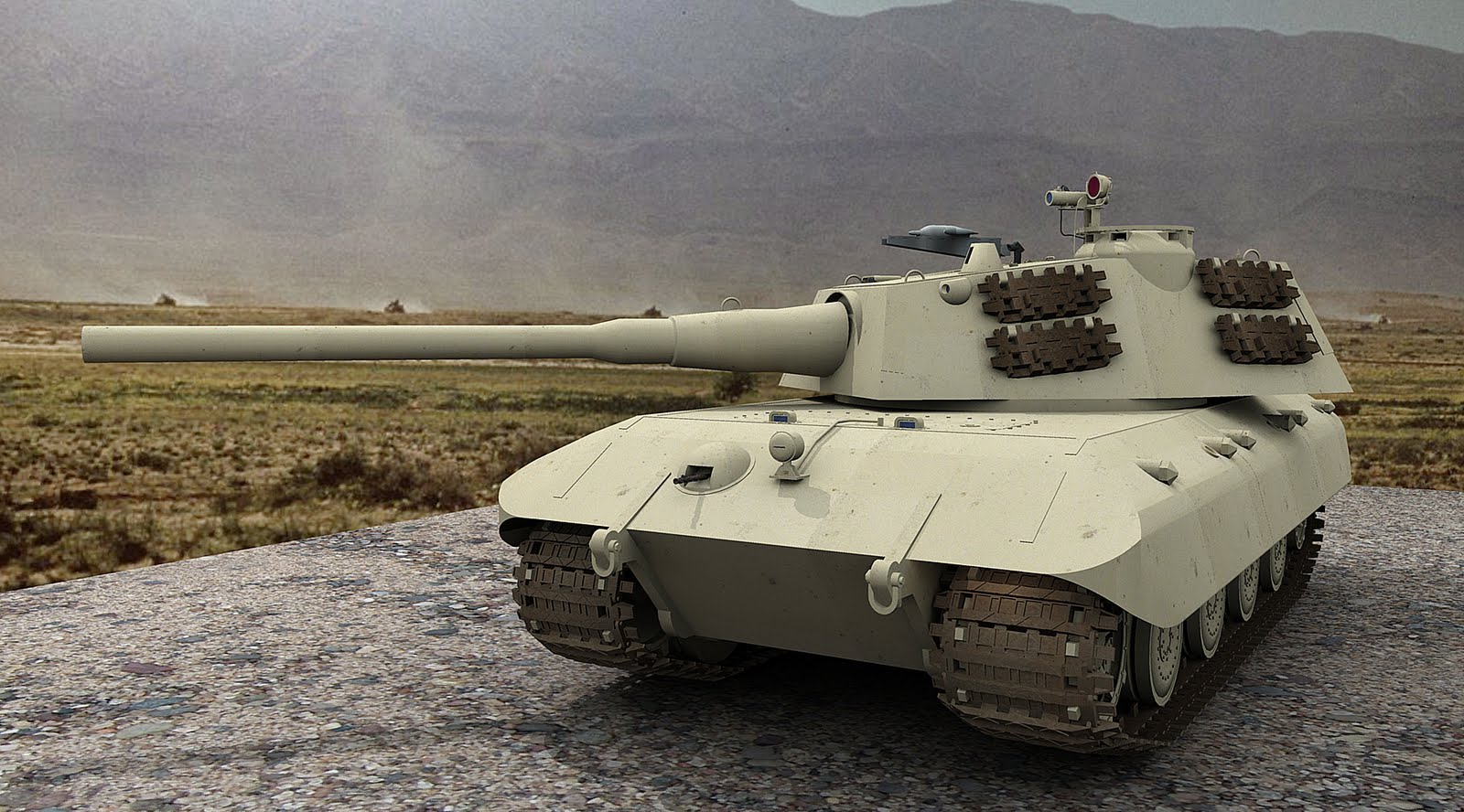 SketchUP Power 草圖力量: E-100 Ausf B Tiger-Maus with X7 Anti-tank Missile ...
