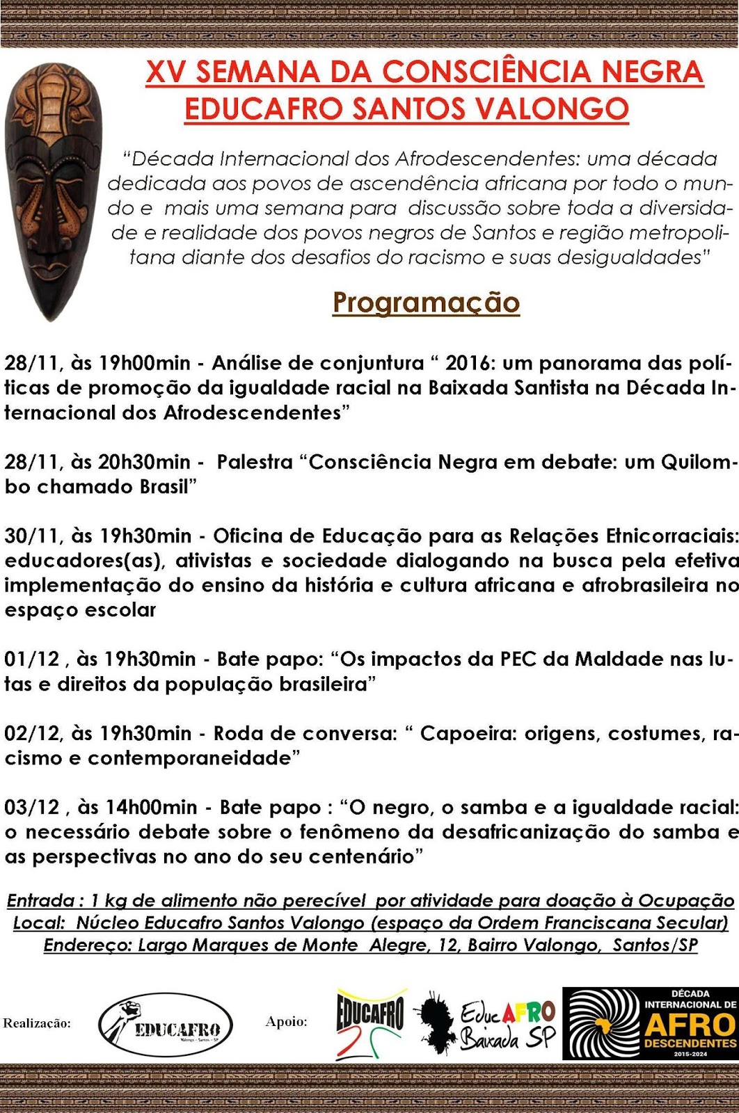 Blog do Núcleo Educafro Santos Valongo