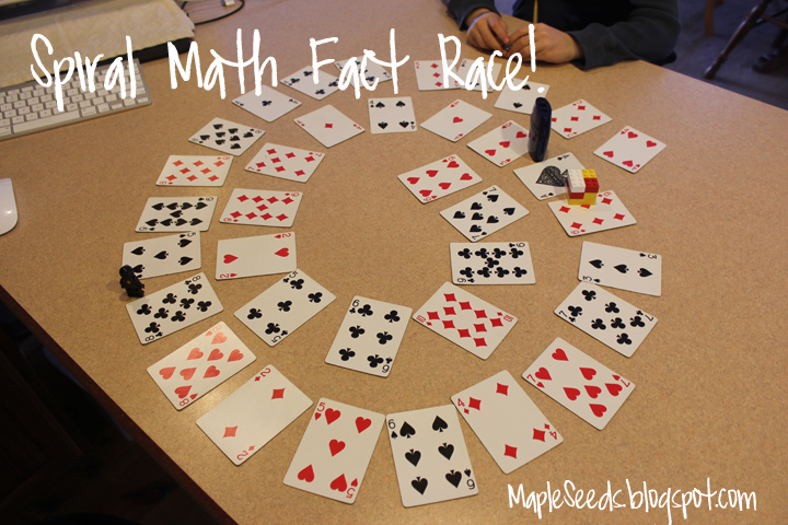 MapleSeeds Home: Spiral Math Fact Race Game