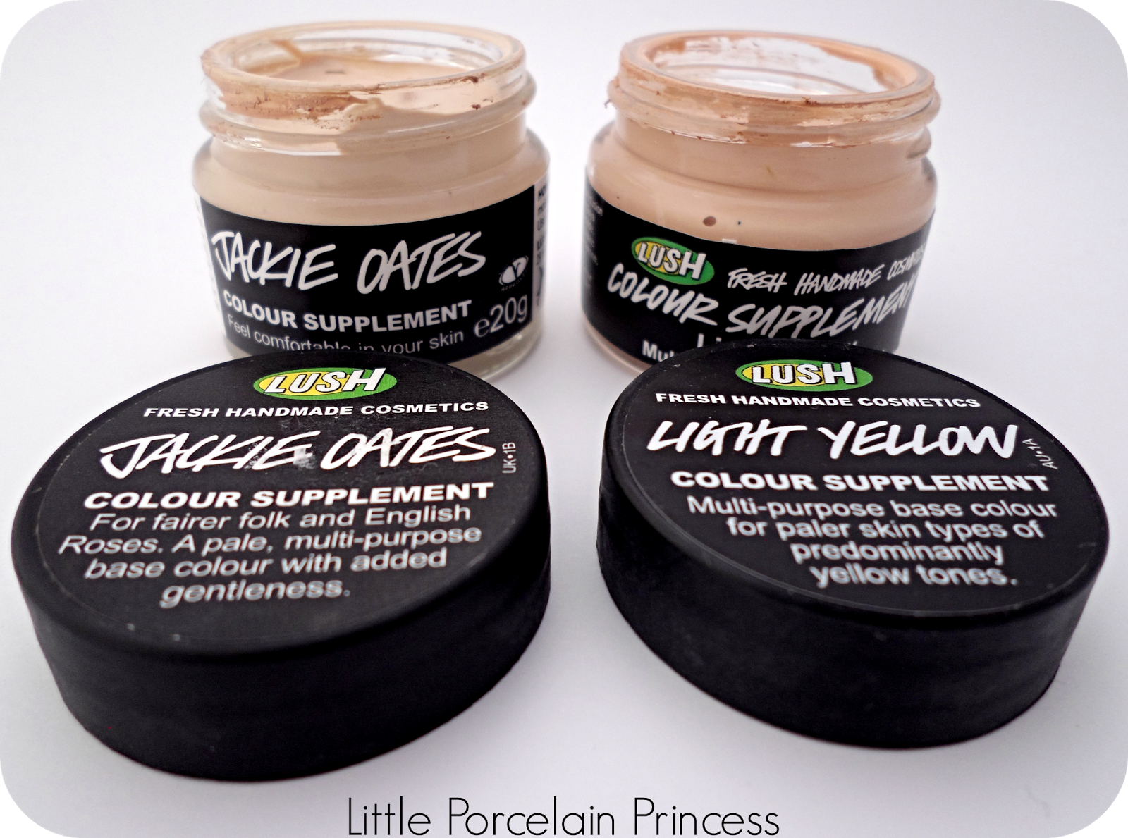 Little Porcelain Princess Review Lush Colour Supplement Foundation Jackie Oates And Light Yellow