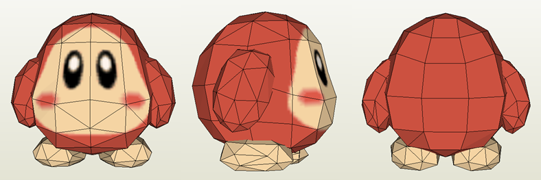 Paper & Craft: Waddle Dee papercraft