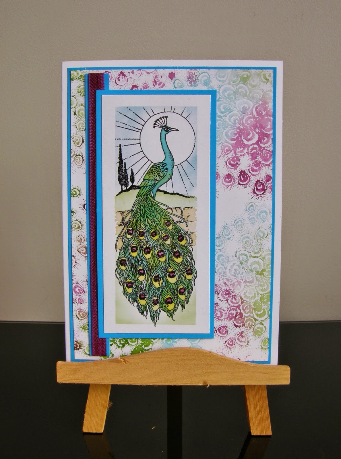 Crafty Flossie: Tangled Peacock Card
