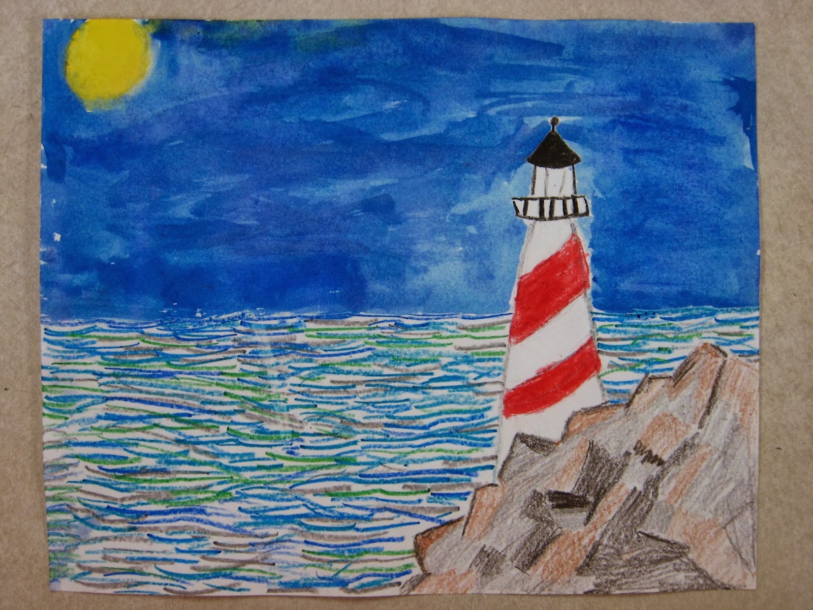 Miss Young's Art Room: 4th and 5th Grade Lighthouses
