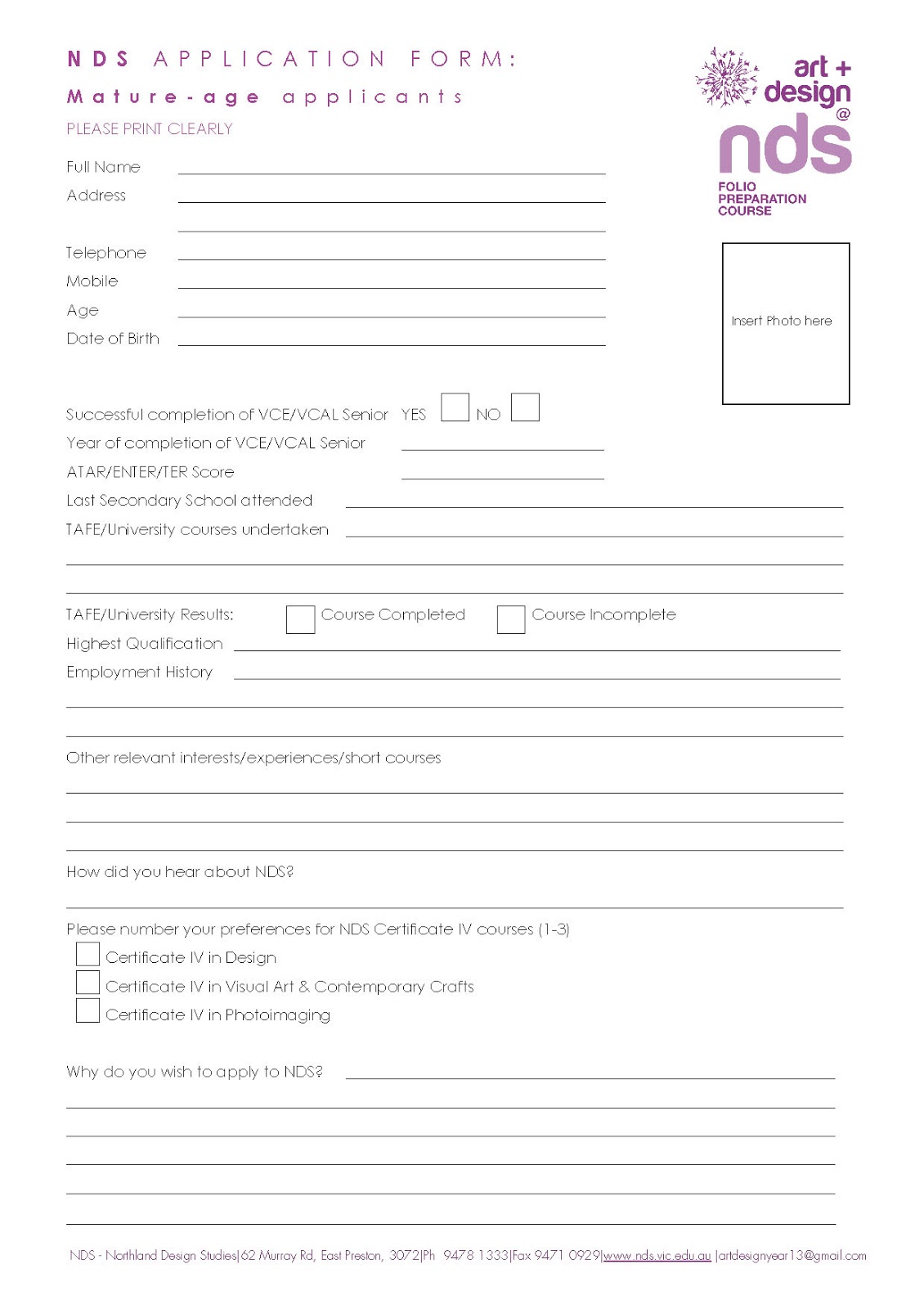 N C A T FOLIO PREPARATION | CREATE: How do I apply?