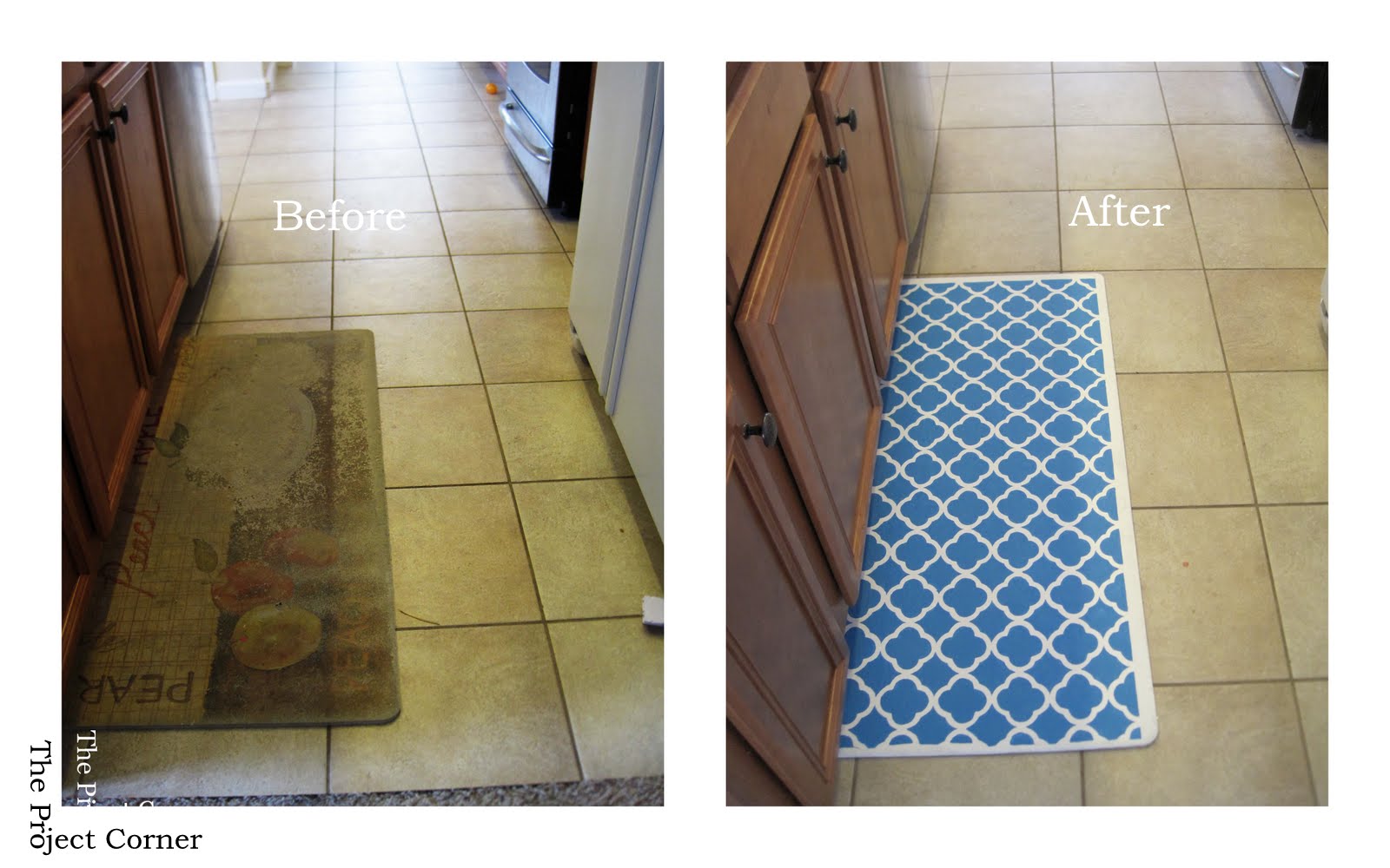 The Project Corner: Kitchen Mat Up-Cycled