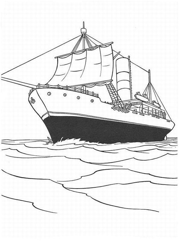 Omalovánky k vytisknutí: Lodě
