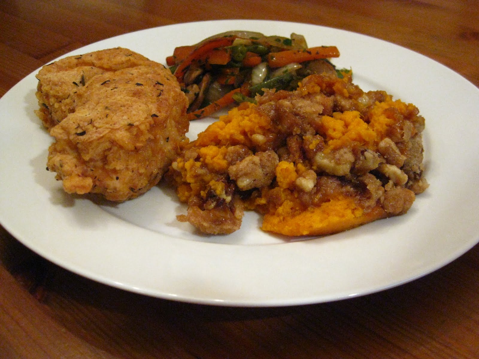A Taste of Home Cooking: Fried Chicken and Herbed Veggie Mix-Up