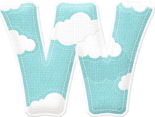 Alfabeto Celeste con Nubes. - Oh my Alfabetos!