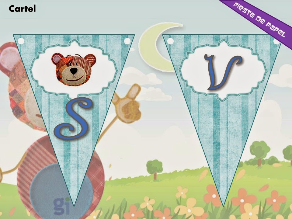 KI-115 Kit imprimible y Editable Oso Traposo Niño | Fiesta de papel
