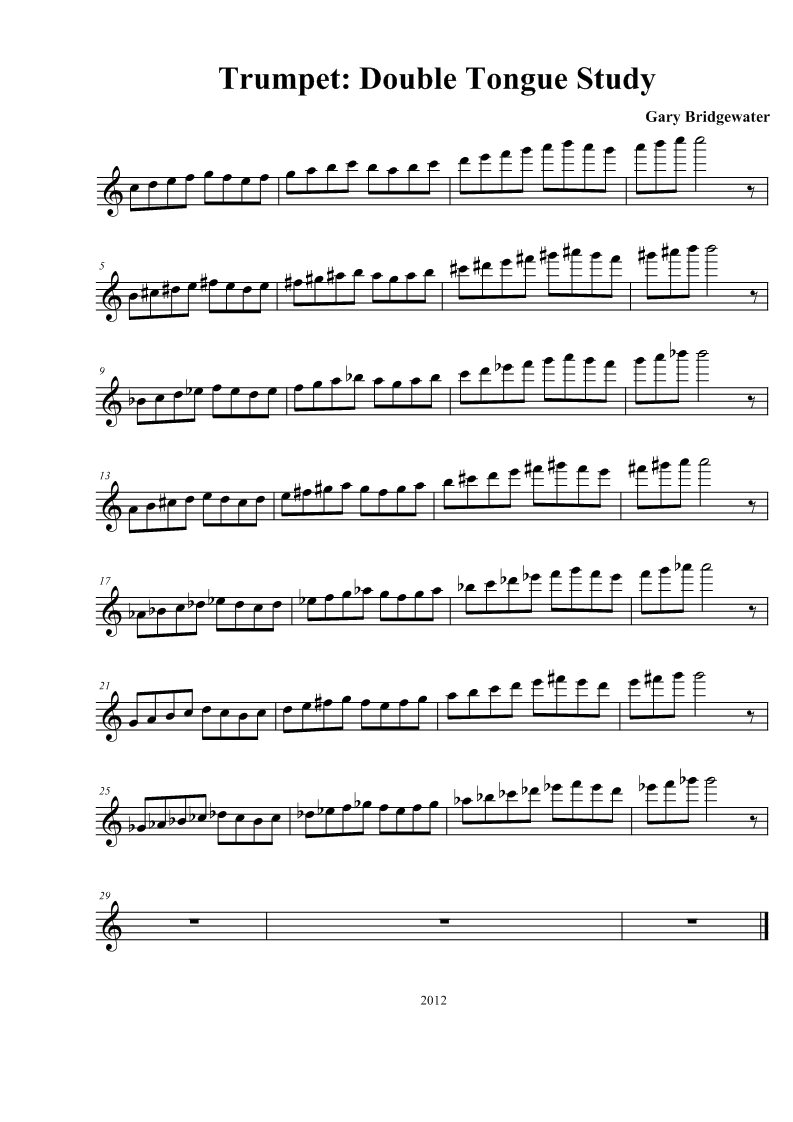 Trumpet: Trumpet: Double Tongue Study