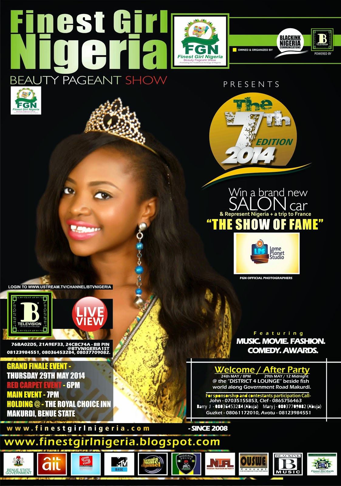 BTV NIGERIA.: FINEST GIRL NIGERIA ORGNIZATION RELEASE 2014 GRAND FINALE ...
