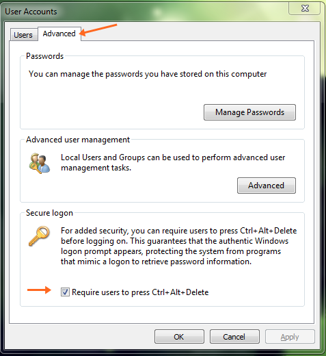 How To Secure Your Logon Screen Ctrl Alt Del Windows 7 Tech Vital Computer The Simple