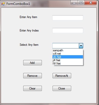 Sampath: Example with ComboBox:-