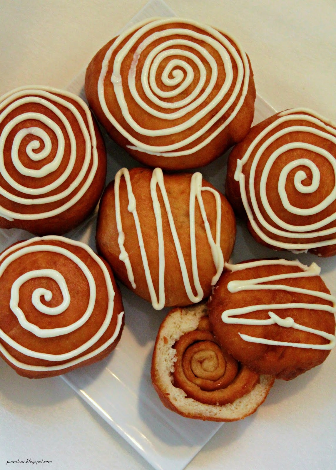 Jo and Sue: Cinnamon Bun Stuffed Donuts