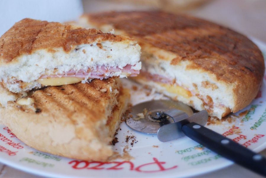 HUGE PIZZA TOAST FROM STALE BREAD ~ Macedonian Cuisine