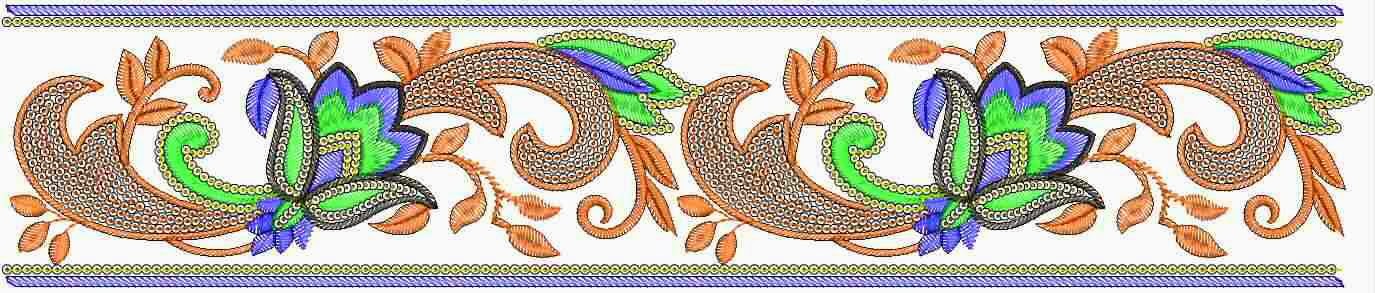 EmbDesignTube: Decorative Embroidery Lace Border Designs Collection