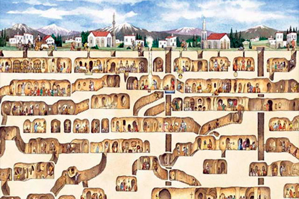 Découverte d'une incroyable cité souterraine en Turquie ~ O-Pied-du-Sphinx