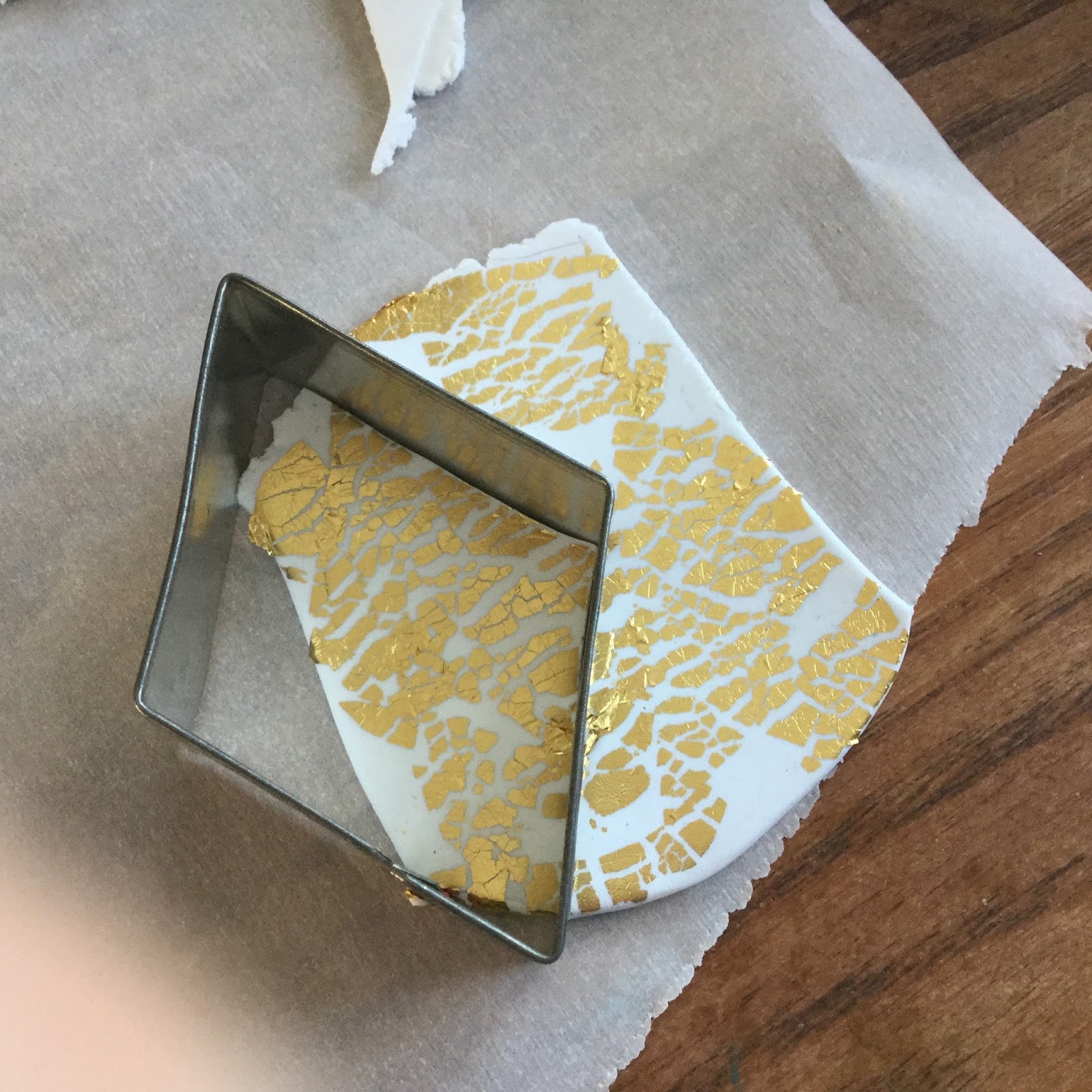 Golden Diamonds Polymer Clay Pendants Tutorial