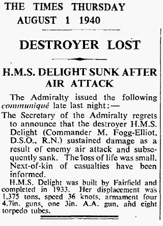 Ancestral Trails & Family Tales: Donald Poore Pavey & HMS Delight