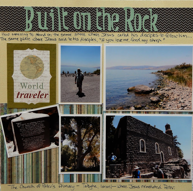Random Memories: Two Page Scrapbook Layout - "Built on the Rock"