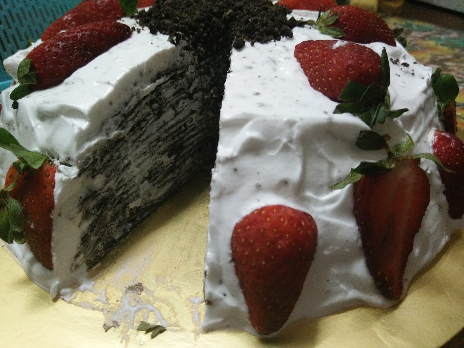 RESEPI CIKGU ANI: KEK CREPE COKLAT OREO