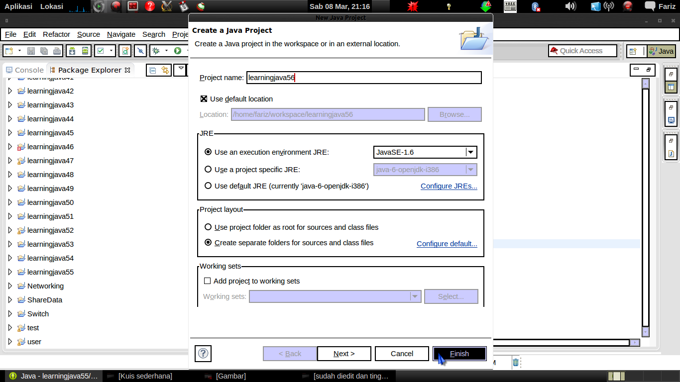Indahnya berbagi ^_^: Contoh Program Java Kuis Sederhana