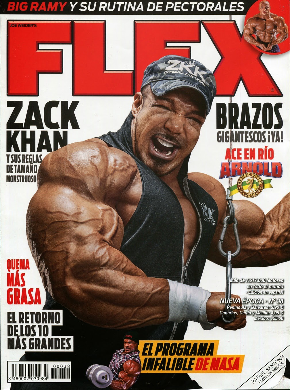 Revistas de culturismo: Flex - 38 - Mayo 2014 - Zack Khan