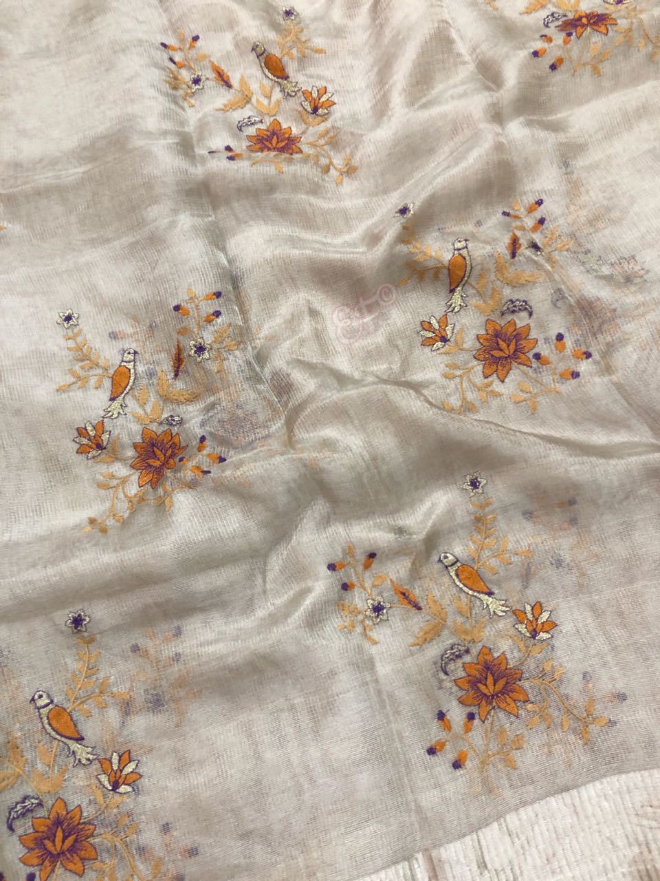 Pure Handloom Silver Tissue Sarees