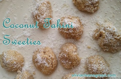 Olivia Cleans Green: Coconut Tahini Sweeties Candy Recipe [Gluten-free]