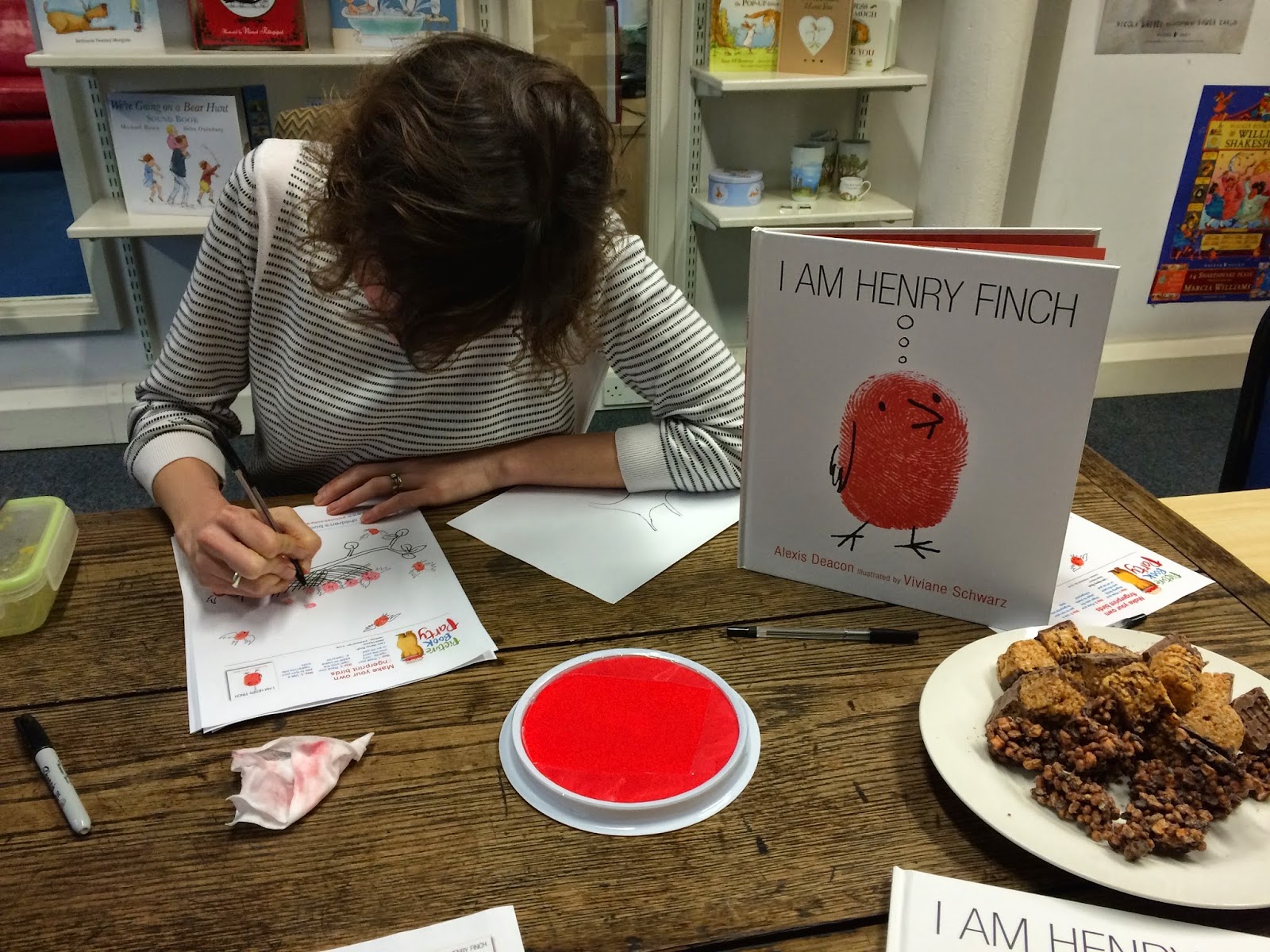 Picture Book Party: Make your own Henry Finch thumbprint characters