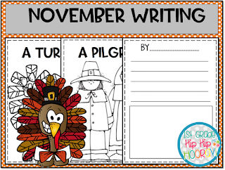 1st Grade Hip Hip Hooray!: November Writing and Craft