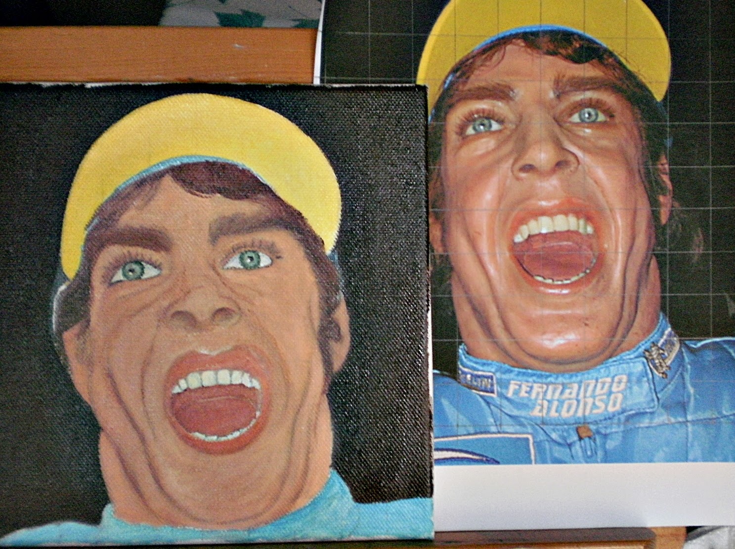 Pinturas al óleo Nistal Lorenzo: Fernando Alonso de cera pintado al ...