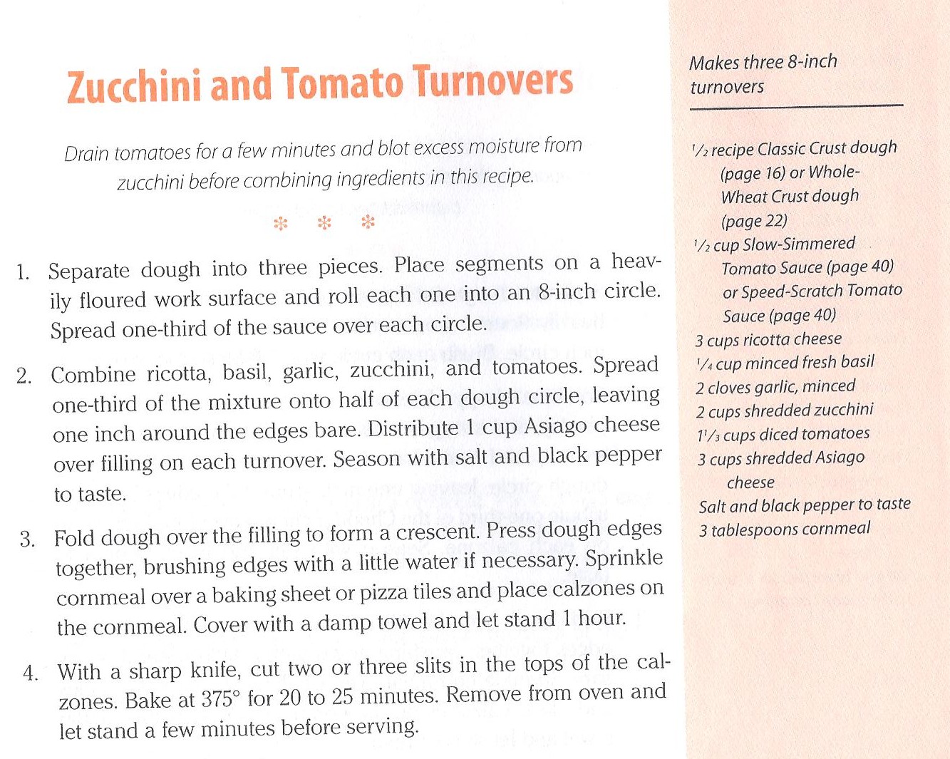 Pizza Freak: Felafel, Zucchini and Tomato Turnovers, and Algonquin