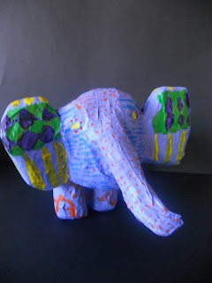 Electrick Canvas: Paper Mache: Mrs. Charles 6th Grade Class