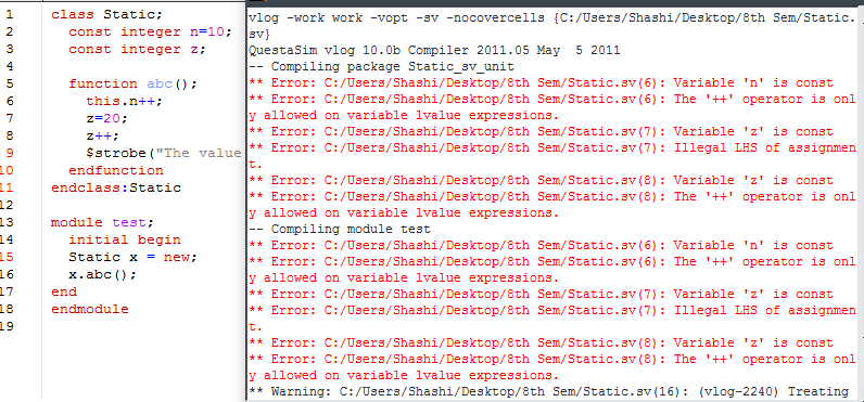 Hello Codings System Verilog Static Class And Members