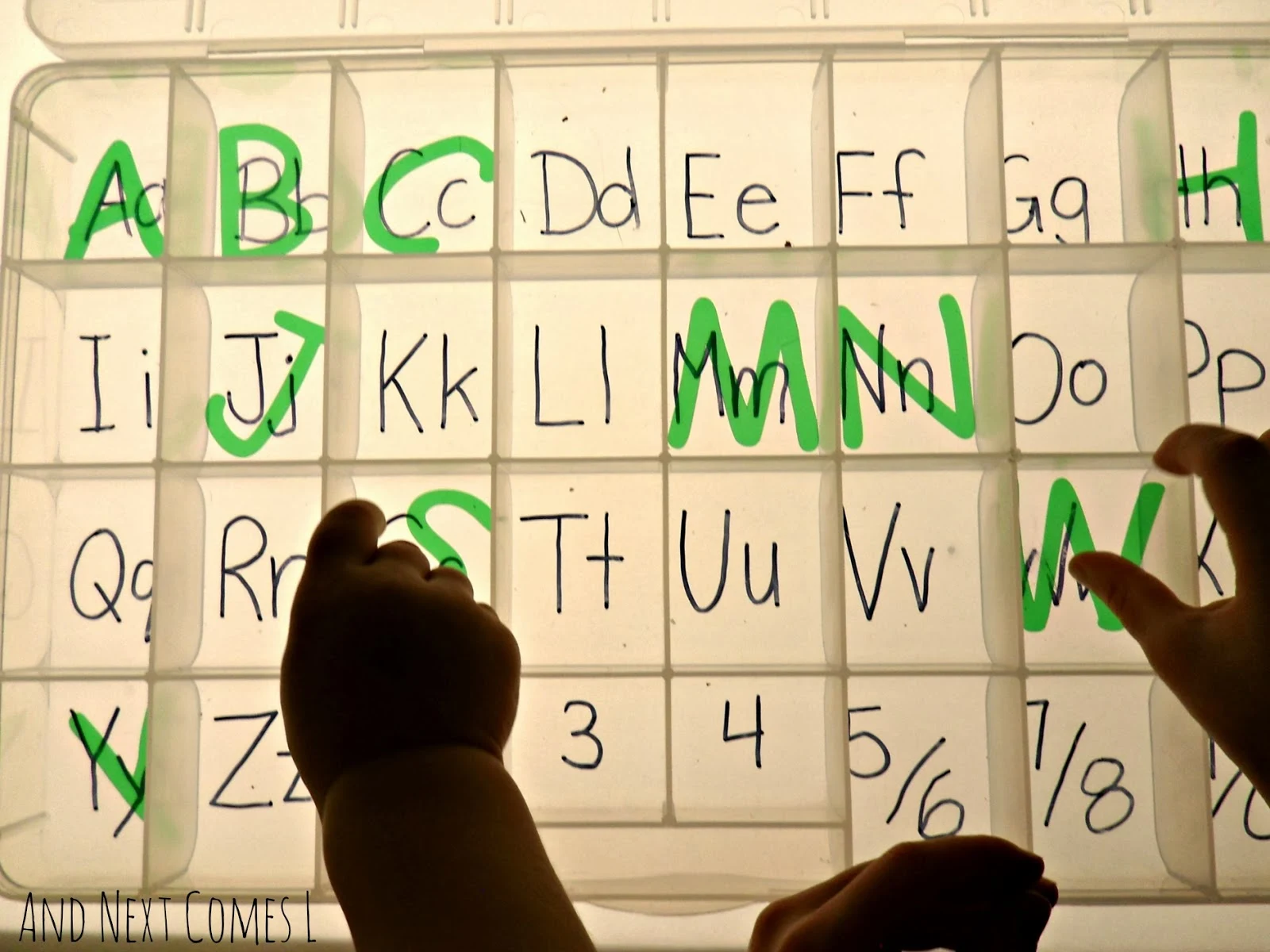 10 Ways to Learn the Alphabet on the Light Table | And Next Comes L ...