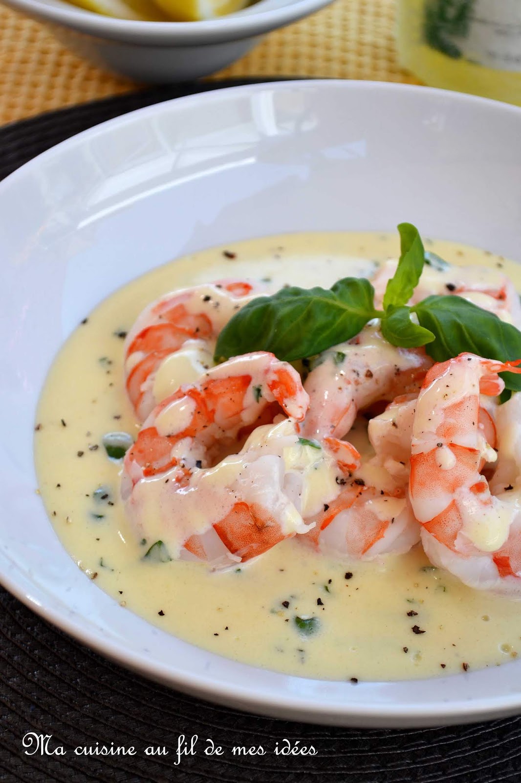 Ma cuisine au fil de mes idées...: Scampis grillés sauce crémeuse au ...